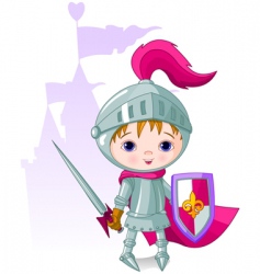 Little knight Royalty Free Vector Image - VectorStock