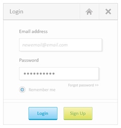 Orange user login page Royalty Free Vector Image