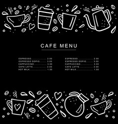 Chalk drawings decorative cup of coffee Royalty Free Vector