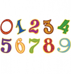 Colored cartoon numbers Royalty Free Vector Image