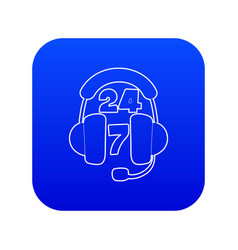 Blue telephone icon Royalty Free Vector Image - VectorStock