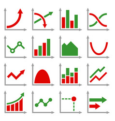 Business ratings graphs and charts Royalty Free Vector Image