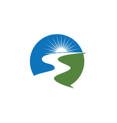 River logo template Royalty Free Vector Image - VectorStock