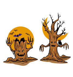 Scary tree Royalty Free Vector Image - VectorStock