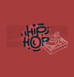 Hip hop design with a microphone and graffiti Vector Image
