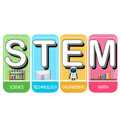 A stem and element logo Royalty Free Vector Image