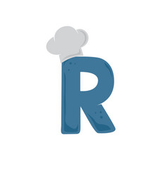 Alphabet initial chef hat with spatula restaurant Vector Image