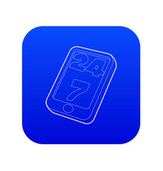 Blue telephone icon Royalty Free Vector Image - VectorStock