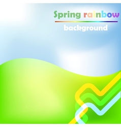 Cute birds and rainbow Royalty Free Vector Image