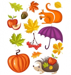 Autumn scarecrow on white Royalty Free Vector Image