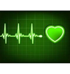 Heart on a cardiogram Royalty Free Vector Image