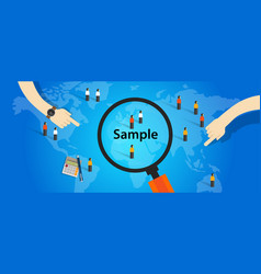 Purposive sampling sample taken from a group Vector Image