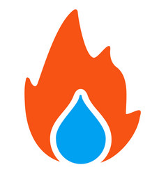 Drop fire logo design Royalty Free Vector Image