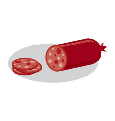 Color seamless pattern with salami Royalty Free Vector Image