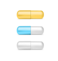 Different pills on white Royalty Free Vector Image