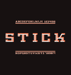 Fortune 3d font alphabet Royalty Free Vector Image