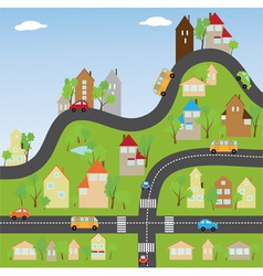 Small town Royalty Free Vector Image - VectorStock