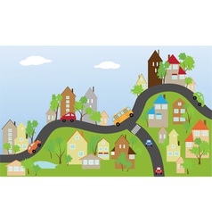 Small town Royalty Free Vector Image - VectorStock