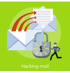 Cyber crime hacking and phishing concept Vector Image