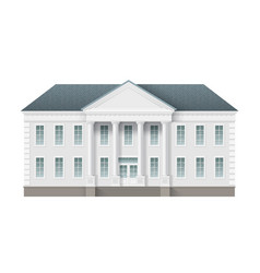 Flat public building icon administrative Vector Image