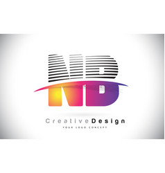 Nb n b pixel letter logo with digital shattered Vector Image