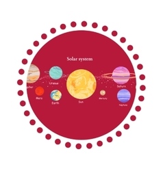 Solar system design space with planets and stars Vector Image