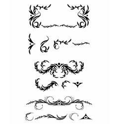 Green swash ornamental with leaf Royalty Free Vector Image