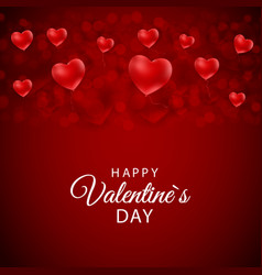 Happy valentines day card with heart music notes Vector Image