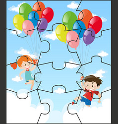 Cartoon children with signs Royalty Free Vector Image