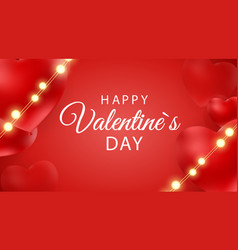 Happy valentines day card with heart music notes Vector Image