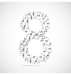 Music dandelion flower Royalty Free Vector Image