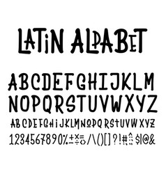Alphabet cyrillic and latin lettering Royalty Free Vector