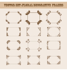 Vintage label frames old frame shapes decorative Vector Image