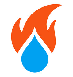 Drop fire logo design Royalty Free Vector Image