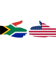 Hand drawn handshake international business Vector Image