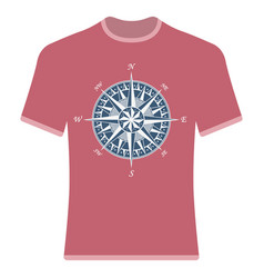 Set of vintage antique wind rose nautical compass Vector Image