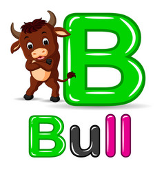 Cute baby bull cartoon Royalty Free Vector Image