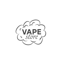 Hand drawn vape vaping device with smoke cloud Vector Image