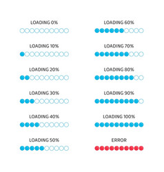 Set progress bars Royalty Free Vector Image - VectorStock