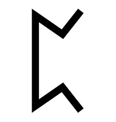 Dagaz rune dawn day symbol icon black color flat Vector Image