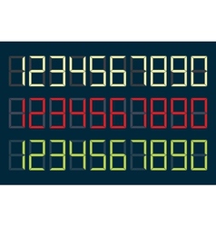 Digital letters and numbers set Royalty Free Vector Image