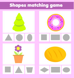 Matching children educational game match objects Vector Image