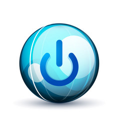 Black led light power button Royalty Free Vector Image