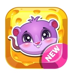 Cute mouse character mascot logo cartoon Vector Image