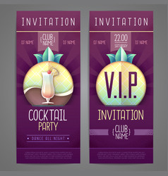 Night club invitation cards dj party Royalty Free Vector