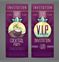 Night club invitation cards dj party Royalty Free Vector