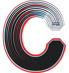 Colorful font - letter c Royalty Free Vector Image