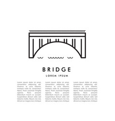 Arch bridge icon simple black style Royalty Free Vector