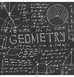 Doodle math blackboard mathematical theory Vector Image