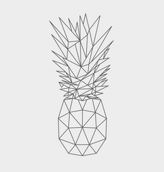Hipster geometric polygonal fruit pineapple Vector Image